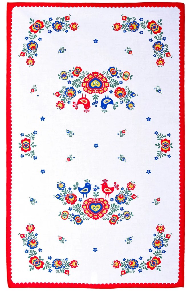 FORBYT Utěrka Folklor červená, 45 x 70 cm