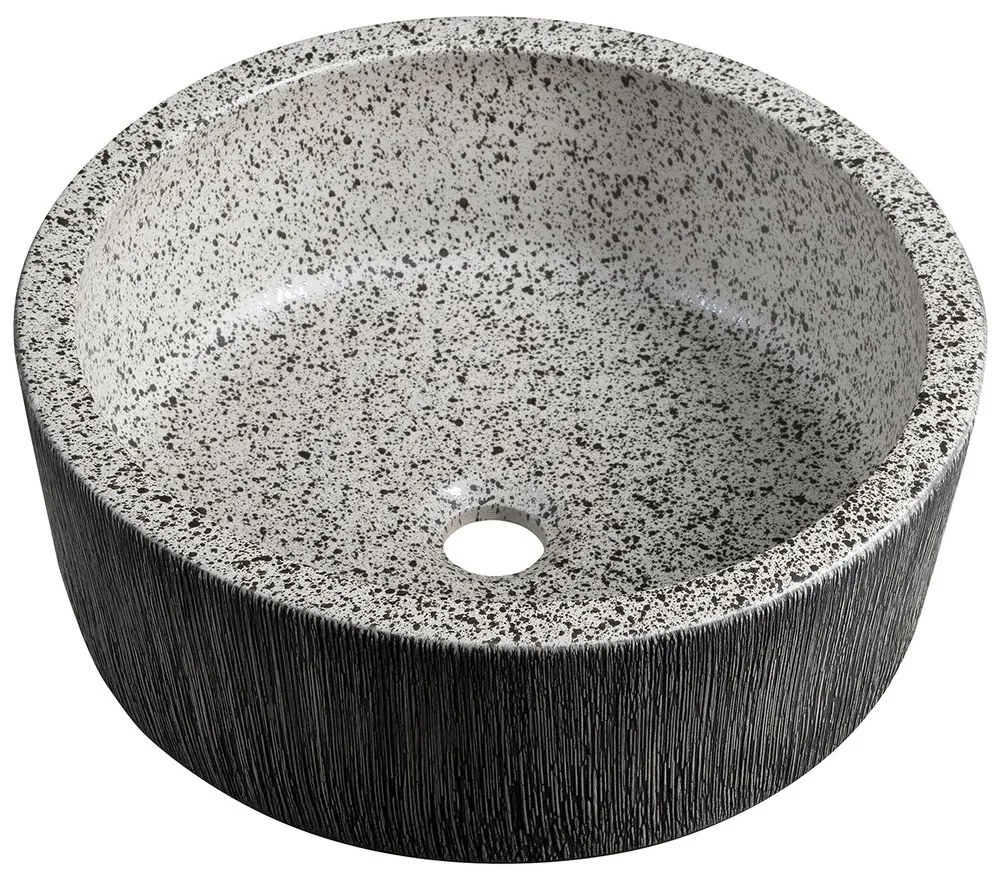 Sapho PRIORI keramické umyvadlo na desku, Ø 41 cm, granit