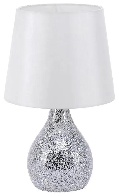 LD 11245-16 CORNELIUS Stolní lampa, skleněné svítidlo ve tvaru vázy mozaika, bílé - LEUCHTEN DIREKT