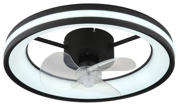 Globo 03651 - LED Stropní svítidlo s ventilátorem GATIAN LED/30W/230V černá + DO
