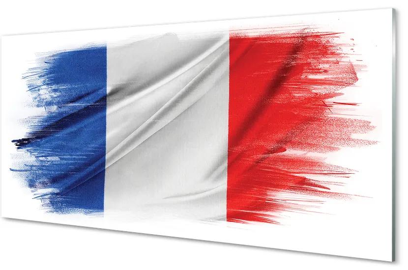 akrylový obraz vlajka Francie 140x70 cm