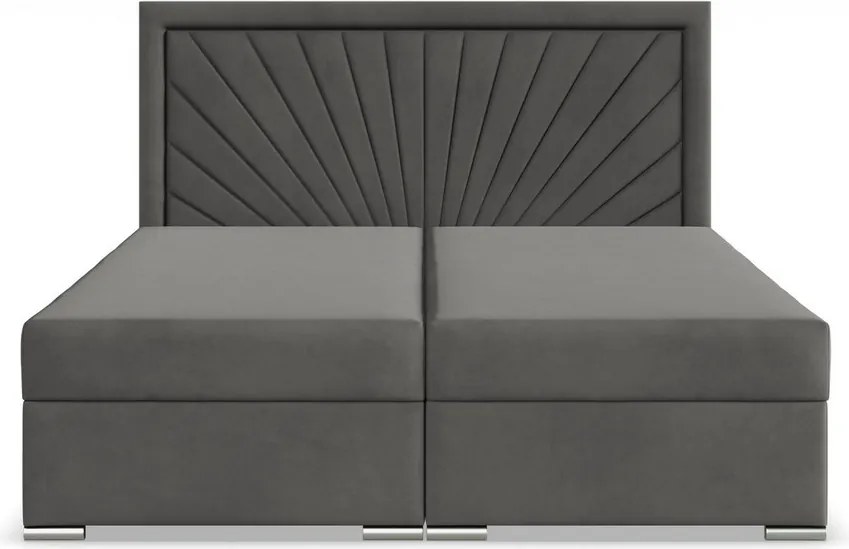 AGroup Kontinentální čalouněná postel VICENZA (180 x 200 cm) Barva látky Trinity: Šedá (Trinity 2314)