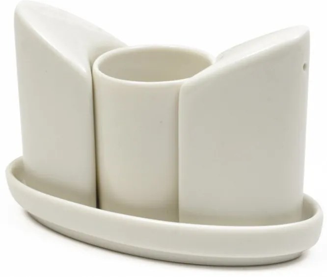 Maxwell and Williams Slánka a pepřenka bílá s nádobkou na párátka - WHITE BASICS