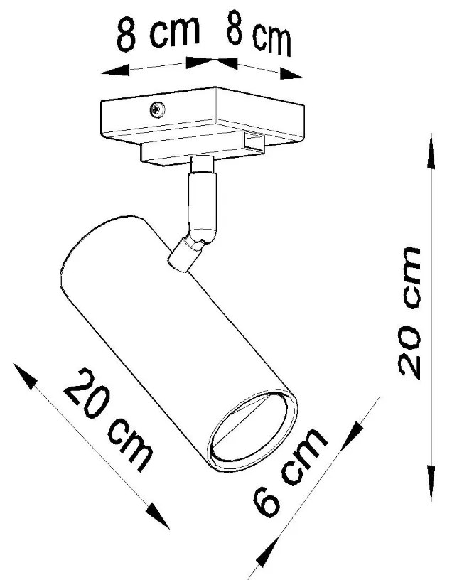 Sollux Lighting Stropní svítidlo DIREZIONE 1 Černá