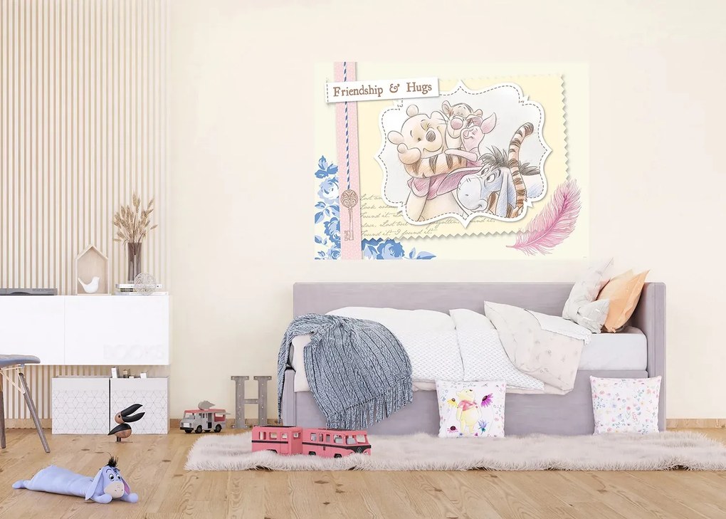 Dětská vliesová fototapeta na zed' Medvídek Pú Přátelství, Disney | 155 x 110 cm | DFTDNM 5265