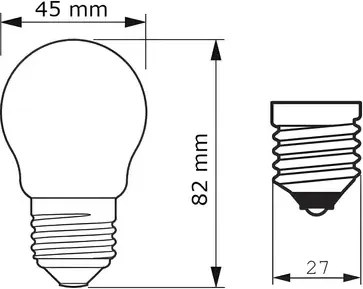 Philips CorePro LEDLuster P45 E27 4,3W čirá / LED žárovka / 470lm / 27