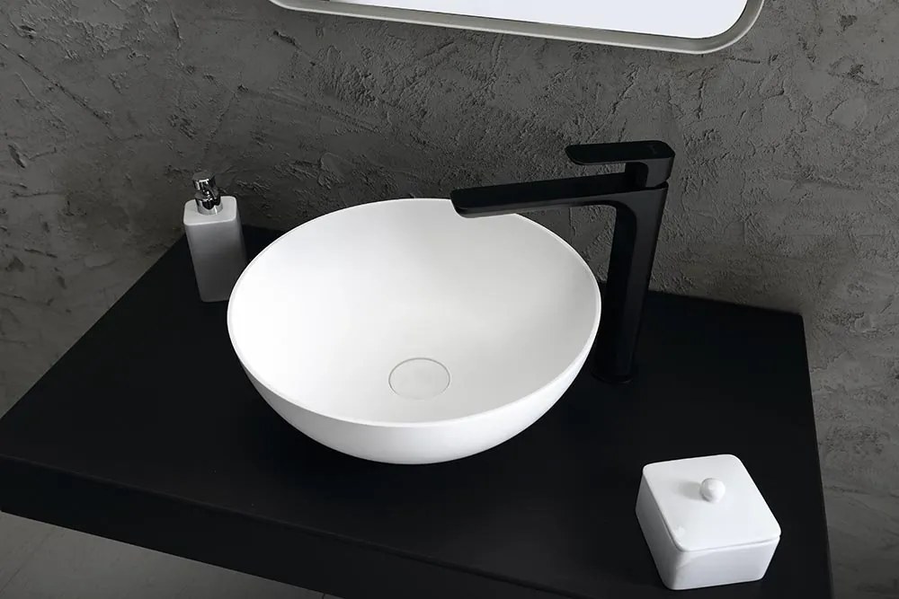 Sapho Sapho, THIN umyvadlo na desku Ø 39 cm, bílá mat, WN185