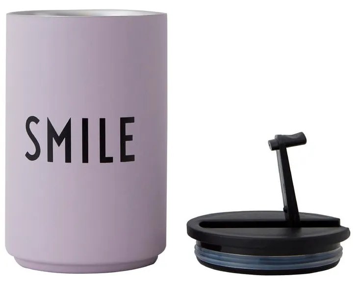 Fialový termo hrnek 350 ml Smile – Design Letters