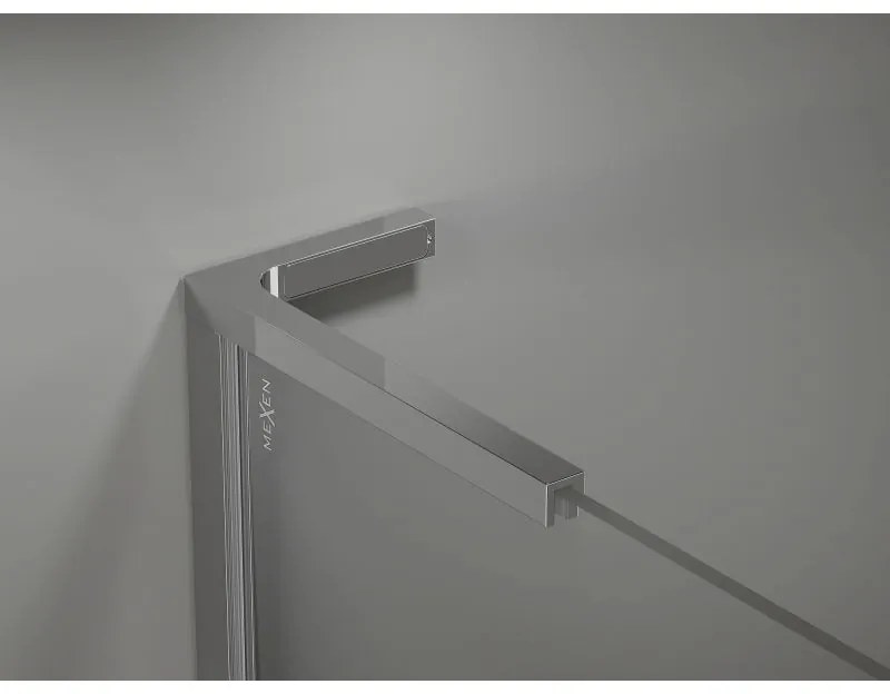 Mexen, Mexen Kioto-X L sprchová stěna 50 x 200 cm, průhledná 10 mm, chrom - 800-050-107-01-00-X