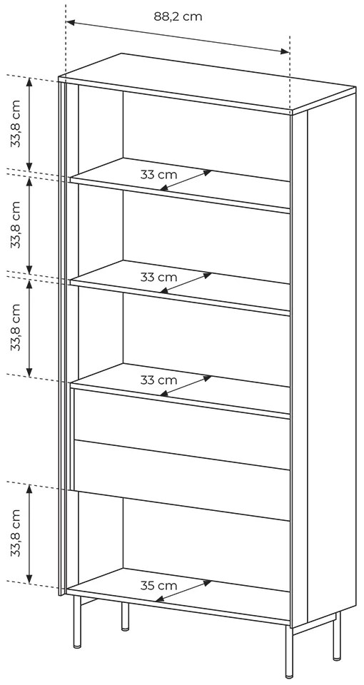 Obývací stěna LUMI | 454 cm | dub dunin/černá