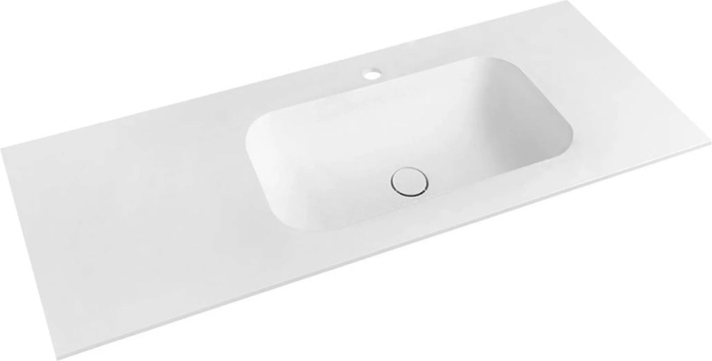 Sapho Treos - Umyvadlo 97x51 cm, bez přepadu, otvor pro baterii, matná bílá TS097-0101-R