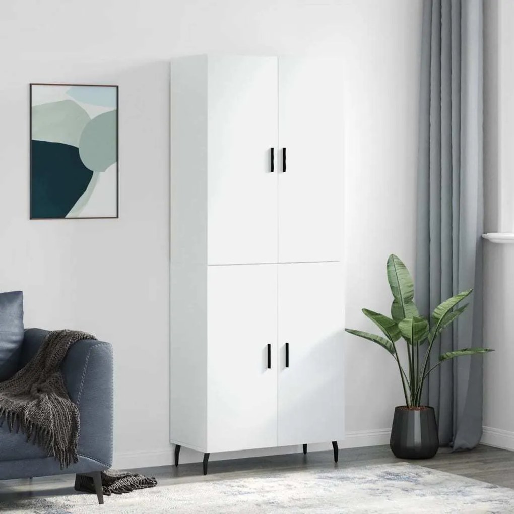 vidaXL Skříň highboard 69,5 x 34 x 180 cm kompozitní dřevo [3195691] Barva: kouřový dub