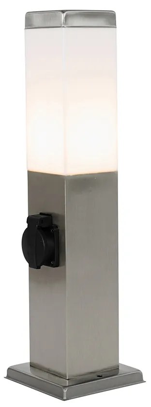 Moderní venkovní lampa 45 cm ocel s objímkou IP44 - Malios