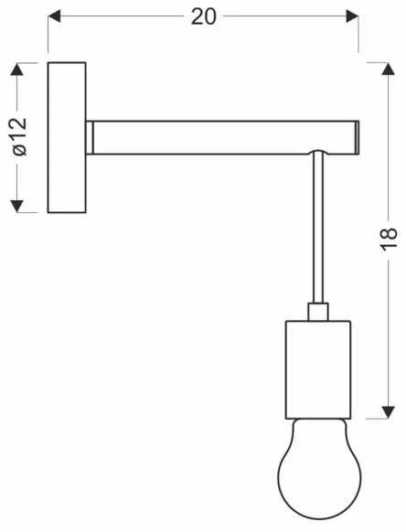 Nástěnné svítidlo IZZY 1xE27/60W/230V