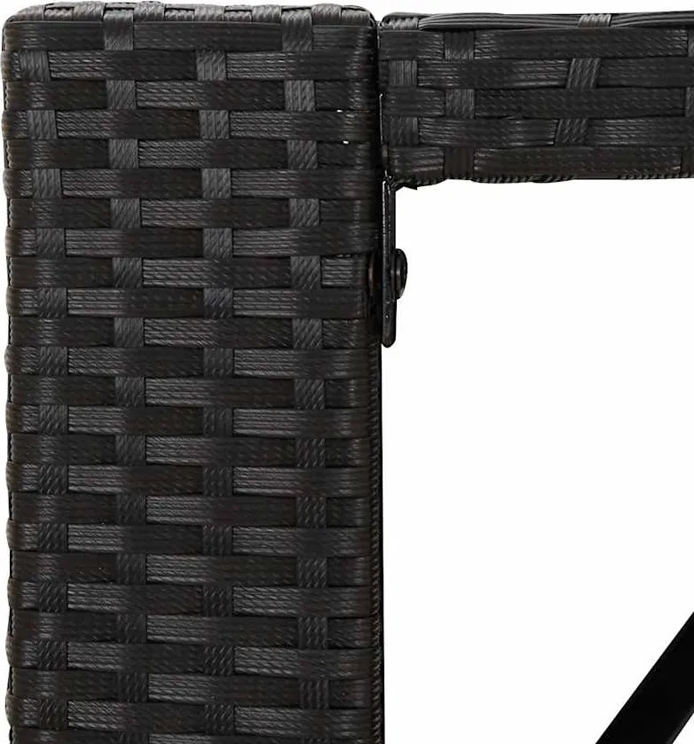 7dílný zahradní barový set s poduškami černý polyratan 3261510