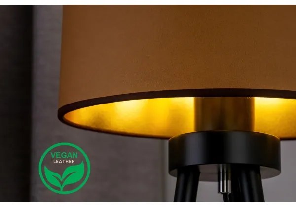 Duolla - Stolní lampa OVAL VEGAN 1xE27/15W/230V pr. 30 cm hnědá