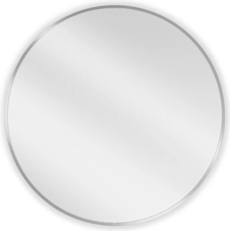 Mexen Loft, kulaté koupelnové zrcadlo 70 cm, barva rámu broušená ocel, 9850-070-070-000-10