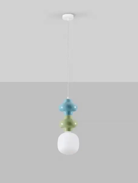 LED zeleno-modré designové svítidlo Clio