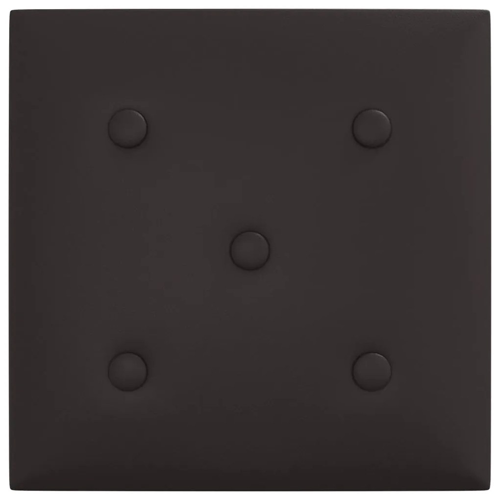 Nástěnné panely 12 ks černé 30 x 30 cm umělá kůže 1,08 m² - Default Title
