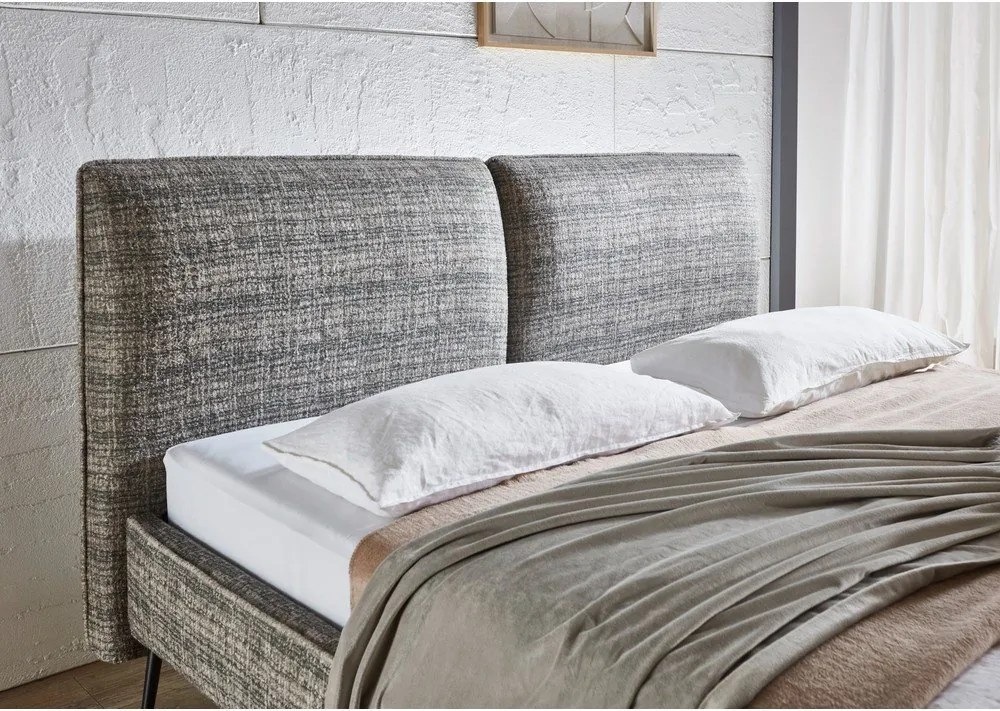 Tmavě zelená čalouněná dvoulůžková postel bez roštu 160x200 cm Infinity – Meise Möbel