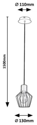 Rabalux - Lustr na lanku 1xE27/40W/230V