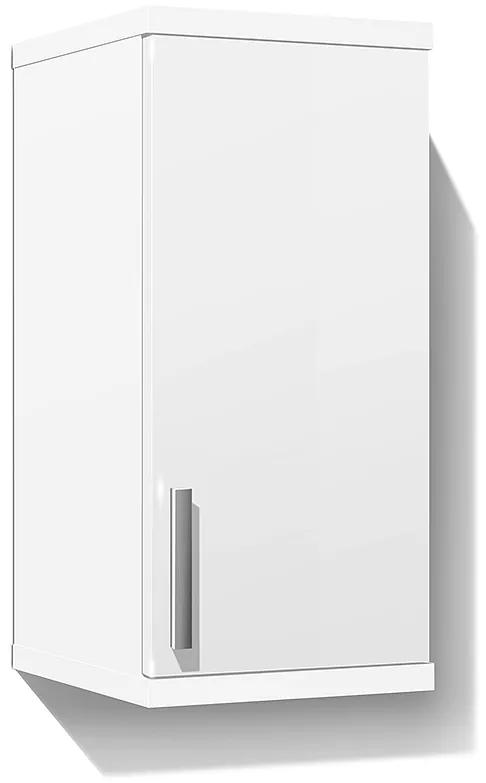 Nabytekmorava Koupelnová skříňka závěsná K9 barva skříňky: bílá 113, barva dvířek: bílý lesk