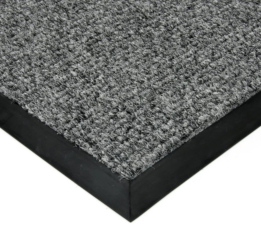 Šedá textilní zátěžová čistící rohož Catrine - 200 x 200 x 1,35 cm
