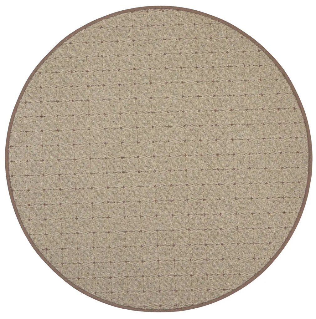 Vopi koberce Kusový koberec Udinese béžový kruh - 57x57 (průměr) kruh cm