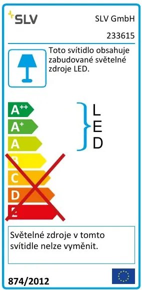 SLV 233615 Downunder Out LED L, antracitové zápustné svítidlo do stěny, 3,3W LED, 3000K, 14x14cm, IP55