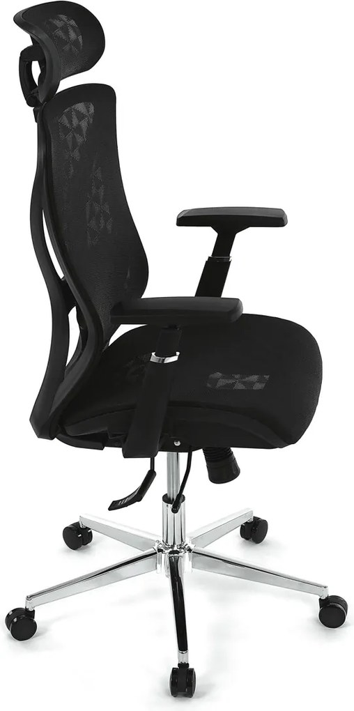 Ergonomická kancelářská židle NILS - černá síťovina