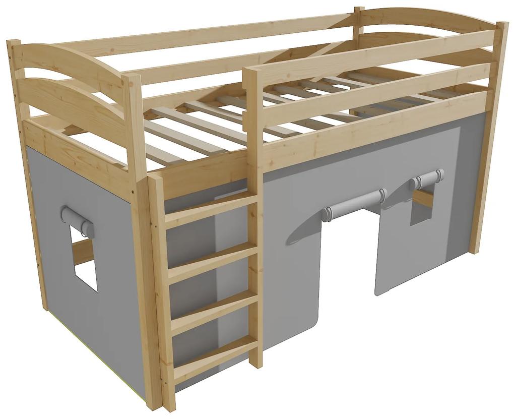 Vomaks Patrová zvýšená postel ZP 001 Rozměr: 80 x 180 cm, Barva: surové dřevo