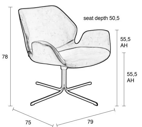 Černá židle Zuiver Nikki