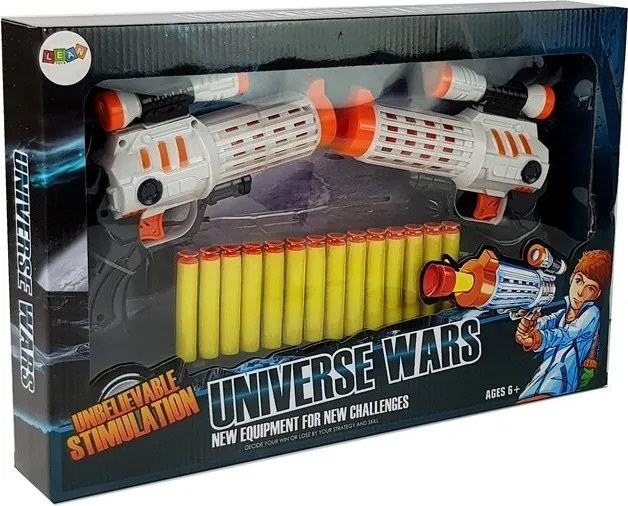 LEAN Toys Sada pistolí s pěnovými šipkami s přísavkami
