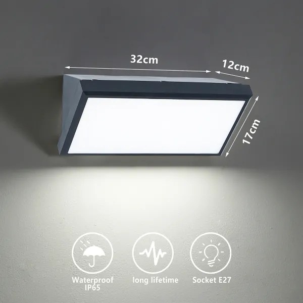 BRILAGI-LED RGBW Venkovní nástěnné svítidlo TRIANGLE 1xE27/12W/230V antracitIP65