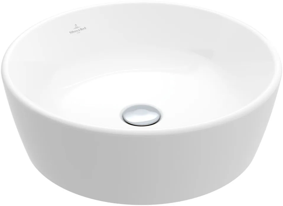 VILLEROY & BOCH Villeroy Boch Architectura - Umyvadlo na desku, 450x450x155 mm, s přepadem, alpská bílá CeramicPlus 5A2545R1