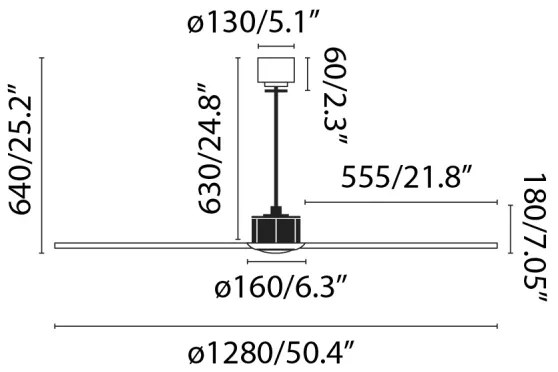 FARO 33395-10 - LED Stropní ventilátor JUST FAN LED/16W/230V pr. 128 cm + DO