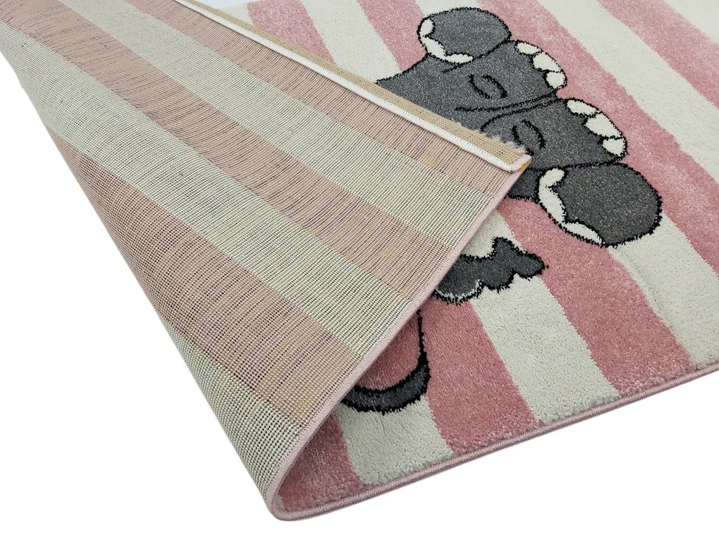 Vopi, Dětský koberec Kiddo A1087 pink, 80x150, růžová, dětský pokoj