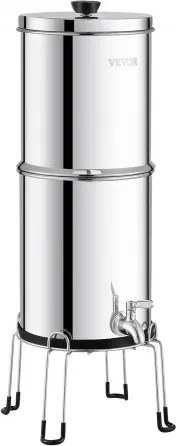 Gravitační vodní filtr z nerezu 8,5 l se 2 filtry – 7,8 l