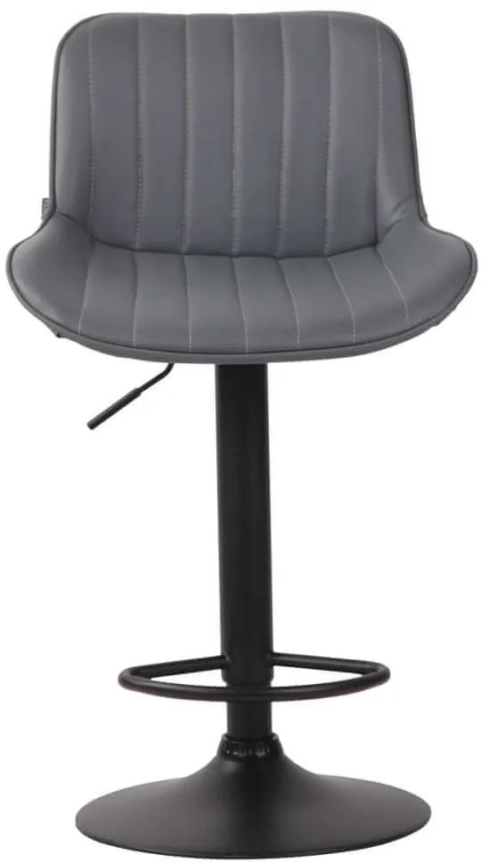 Bhm germany Barová židle Lentini, syntetická kůže, černá / šedá