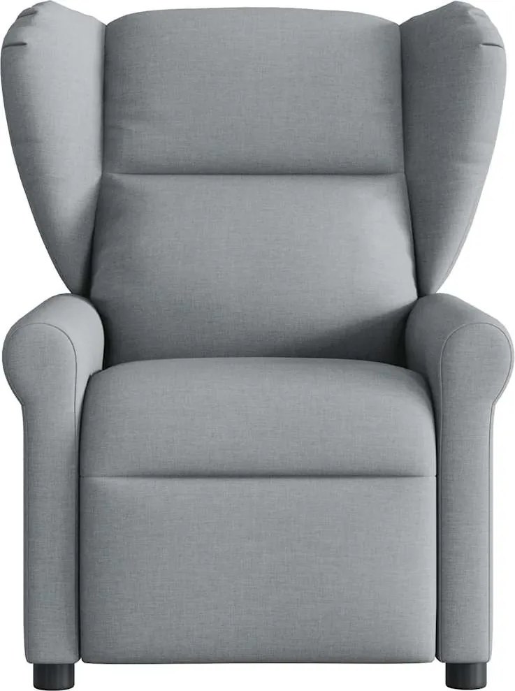 Elektrické polohovací křeslo světle šedé textil 3303354