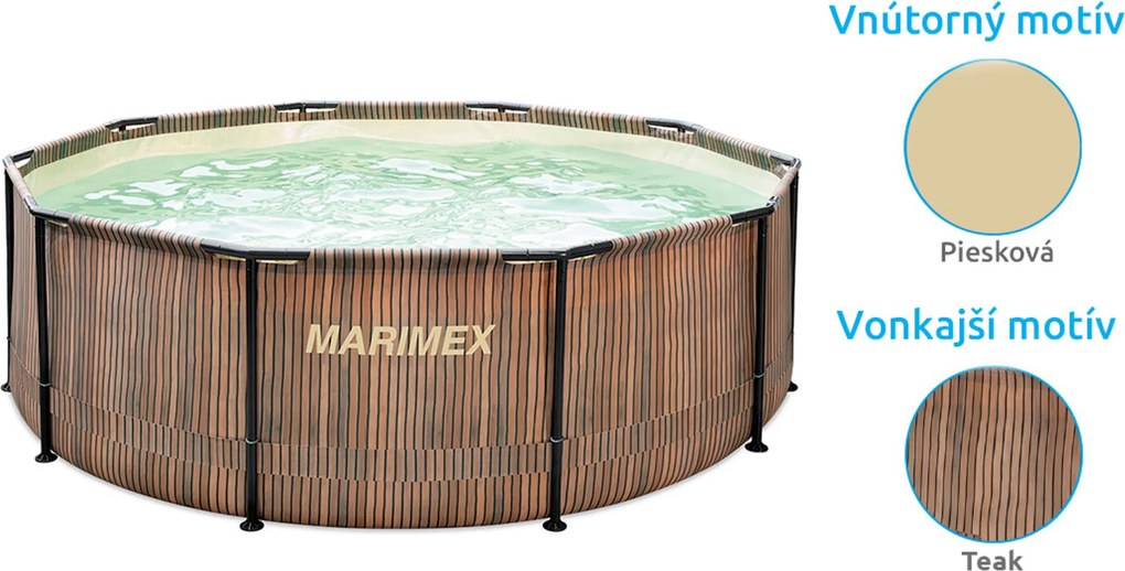 Marimex | Bazén Marimex Florida 3,05x0,91 m se zabudovaným skimmerem - motiv TEAK | 10340284