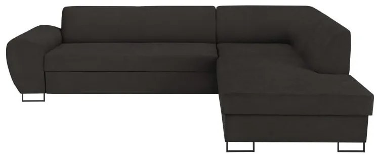Tmavě šedá rohová rozkládací pohovka s úložným prostorem Kooko Home XL Right Corner Sofa Piano