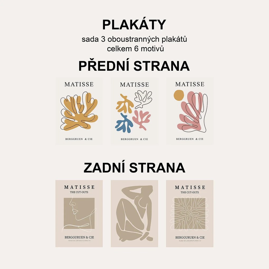 Sada oboustranných plakátů Abstrakt | 3 x A3 | DP3351451