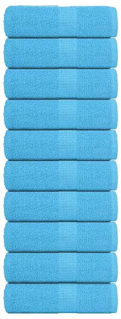 Ručníky pro hosty FROGN 10 ks tyrkysové 30x50 cm 360 g/m² 136973