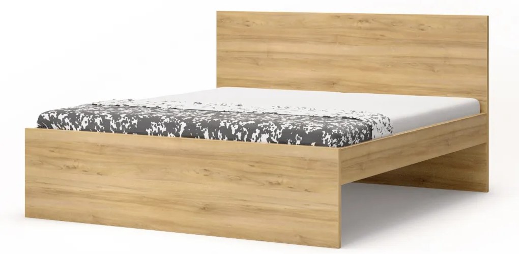 BMB Bruno postel - imitace dřeva Dekor: Bílá, Rozměr: 160 x 200 cm, Čelo: 105 cm