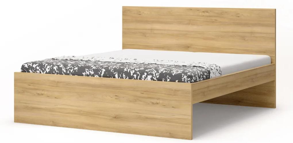 BMB Bruno postel - imitace dřeva Dekor: Buk, Rozměr: 140 x 200 cm, Čelo: 105 cm