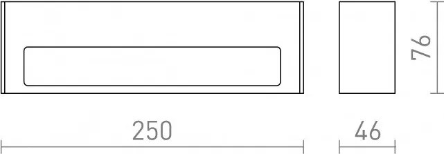 RED R14198 ASTER 25 nástěnná černá mléčný akryl 230V LED 2x6W IP65 3000K - RED - DESIGN RENDL