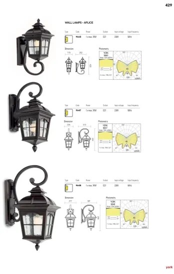 Redo 9648 - Venkovní nástěnná lampa YORK 1xE27/70W/230V IP44 hnědá
