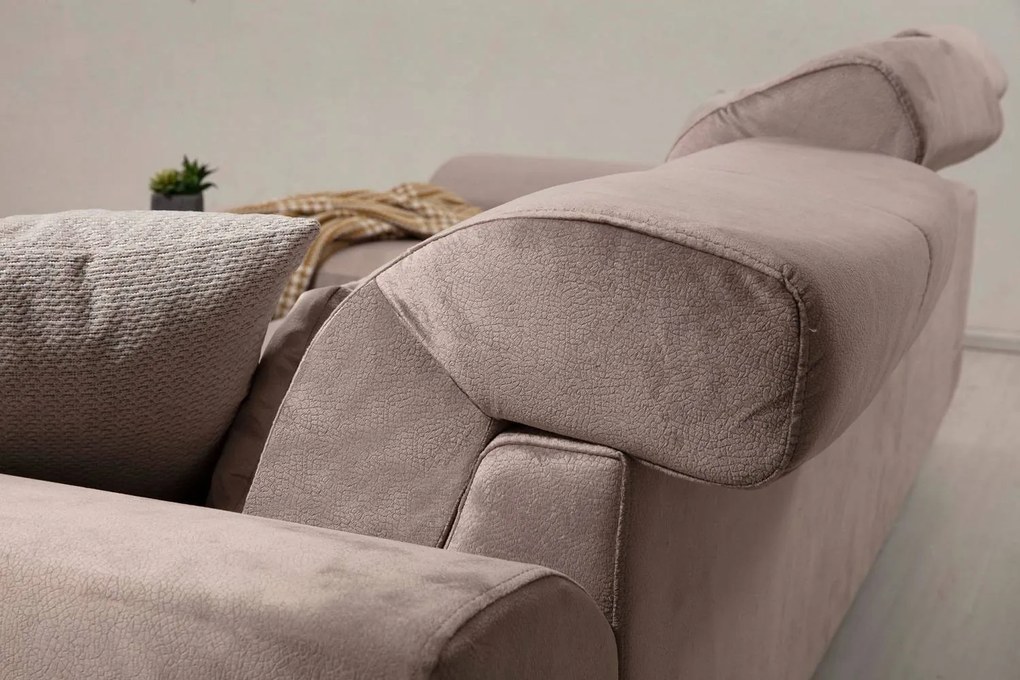 Designová rohová sedačka Heimana 308 cm béžová - levá