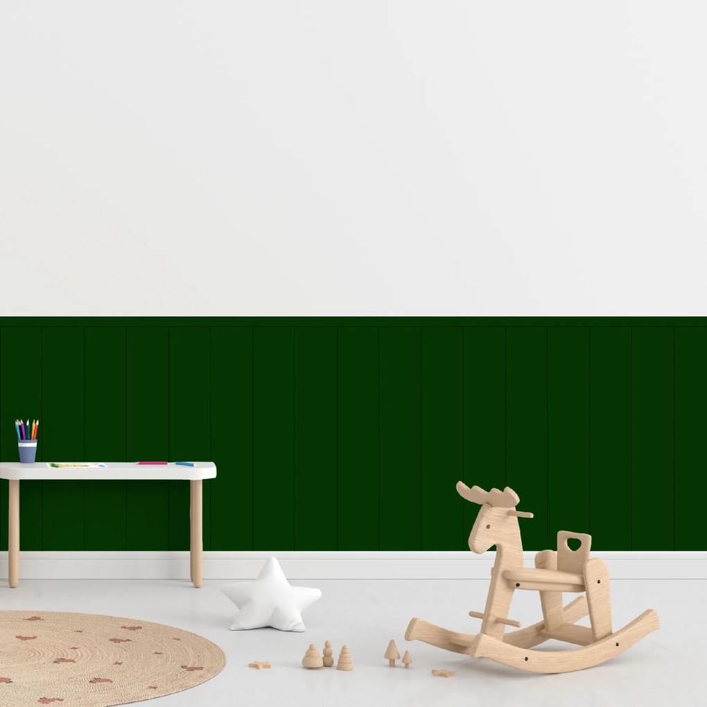 PIPPER. Textilní samolepící tapeta - Obdélník - Lahvově zelená barva Barva: Tmavá, Velikost: 80cm